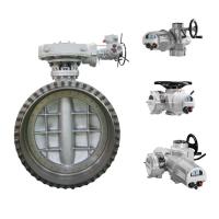 China Chines Brand Large-diameter butterfly Valve with Rotork  IQ3 Electric Actuator and IB Gear Box for sale