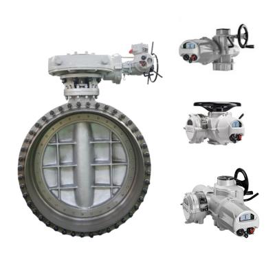 China Chines Brand Large-diameter butterfly Valve with Rotork  IQ3 Electric Actuator and IB Gear Box for sale