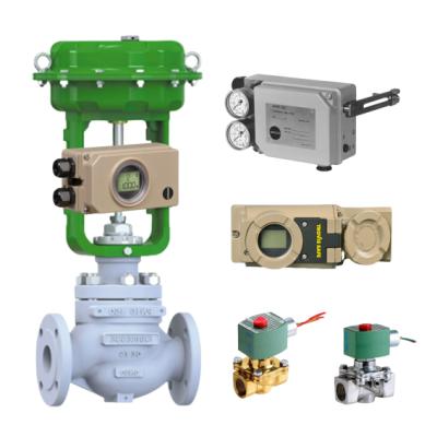 China Light Yellow Pneumatic Control Valve And Samson Positioner 3730-3/3731-3 And ASCO Solenoid Valve for sale