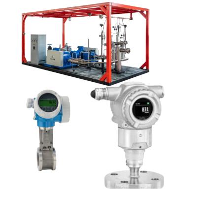 China Flow control valve assembly with Endress+Hauser Proline Prowirl D 200 vortex flowmeter and Cerabar PMP50 pressure transmitter for sale