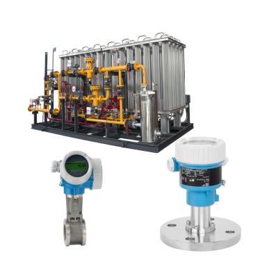 China Pressure reducing and temperature station equipped with an Endress+Hauser ProlineProwirl D200 vortex flowmeter and a Cerabar PMC51B pressure transmitter for sale