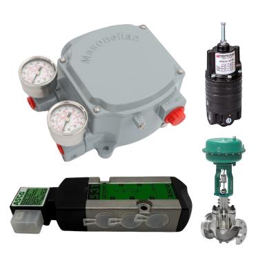 China Masoneilan SVI1000G/IM intelligent valve positioner with magnetic feedback function, paired with Rotork Fairchild M22 pneumatic relay for sale