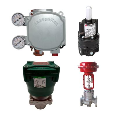 China Masoneilan control valve SVI1000 series valve positioner SVI1000G/IM/SW positioner + Fairchild M25 relay and ASCO solenoid pulse valve NFG353D132 24VDC for sale