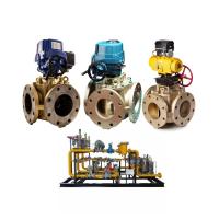 China Amot Actuated Three Way Rotary Control Valve with up to 16 bar Pressure and 3,170 GPM Flow in Corrosion-resistant Materials for sale