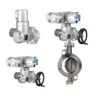 China New SA Actuator Torque range 10 Nm to 32 000 Nm Electric Valve Actuator AUMA SA16.2-F16 Multi Turn Actuator and Keystone Butterfly Valve for sale