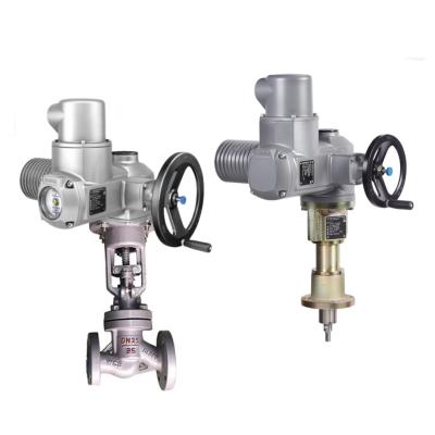 China Chinese Globe Valve Body AUMA SA Multi-turn Electric Control Valve Actuators with LE Linear Thrust Units for sale