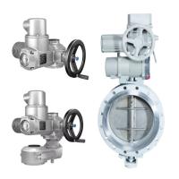 China CHUANYI VBJG 600001 Triple Eccentric Butterfly Valve With AUMA SA SQ Series Electric Actuator for Fluid Control for sale
