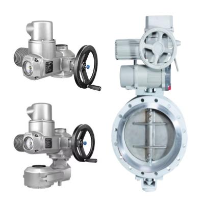 China CHUANYI VBJG 600001 Triple Eccentric Butterfly Valve With AUMA SA SQ Series Electric Actuator for Fluid Control for sale