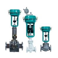 China Fluorine Lined Control Valve OEM Corrosion Resistant Straight Through Single Seated Control Valve for sale