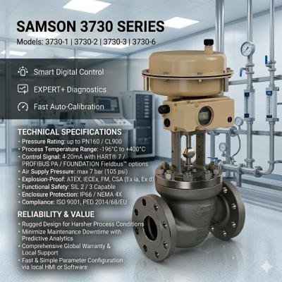 China NEW SAMSON 3730 Smart Valve Positioner 3730-3 3730-4 Positioner 3277 Pneumatic Actuator Samson Control Valve Original Supplier for sale