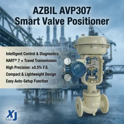 China Stock Azbil AVP307 Digital Electro Pneumatic HART Control Valve Positioner Solenoid Pilot Valve Pneumatic Control Valve for sale