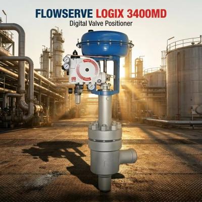 China Flowserve Logix 3400MD Digital Valve Positioner with HART Communication IP66 Protection and ±0.5% Accuracy for sale
