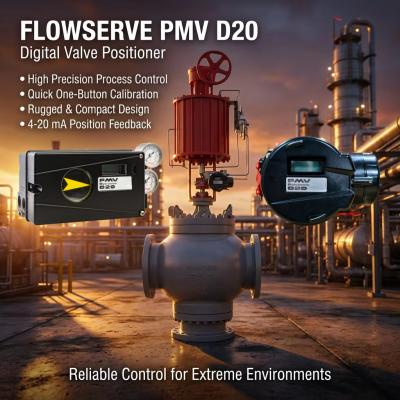 China Flowserve PMV D20 Digital Valve Positioner with HART Communication IP66/NEMA 4X Enclosure and 4-20 mA DC Input for sale