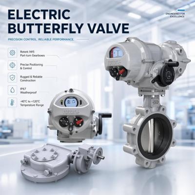 China Factory OEM Electric Plug Ball Butterfly Valve Rotork IQT Quarter-turn Electric Actuator IW Series Part-turn Gearboxes for sale