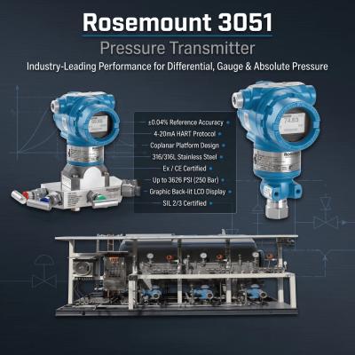 China New Rose-mount. 3051 Smart HART Differential Pressure Gauge Intelligent Pressure Transmitter for sale