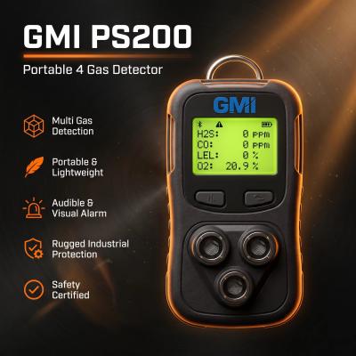 China GMI PS200 PS500 Portable Multi Gas Detector 4 Gas Monitor Personal Safety Gas Detection Instrument for sale