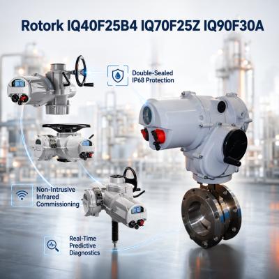 China New Rotork IQ40F25B4 IQ70F25Z IQ90F30A New Intelligent Multi-Turn Electric Valve Actuator,1000-2000Nm,IP68 Non-Intrusive for sale