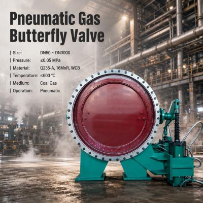 China China OEM Pneumatic Gas Butterfly Valve Metallurgical Gas Pipeline Blast Furnace Industrial Butterfly Valve for sale