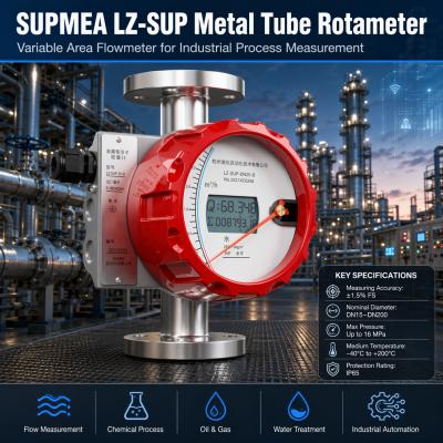 China Variable Area Flowmeter Supmea LZ-SUP Mechanical Flow Indicator Liquid Gas Steam Metal Tube Rotameter for sale