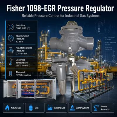 China High Quality Fi-sher 1098-EGR Pilot Operated Natural Gas Pressure Reducing Valve Gas Pressure Regulator for sale