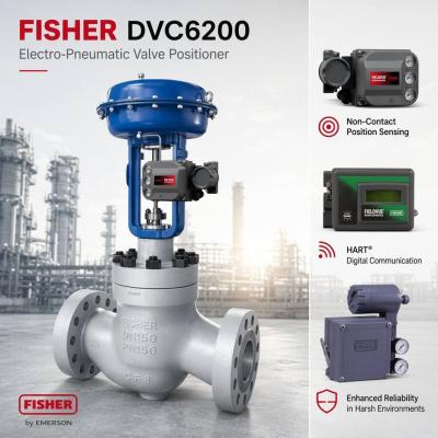 China In Stock F-isher DVC6200 FIELDVUE Digital HART Valve Positioner 4-20mA Electro Pneumatic Controller for Pneumatic Actuator for sale