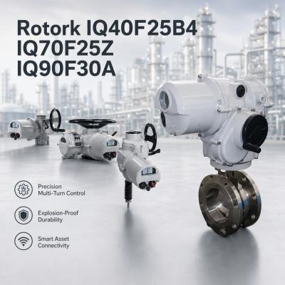 China Rotork IQ40F25B4 IQ70F25Z IQ90F30A Quarter Turn Electric Actuator 1000-2000Nm IP68 for Butterfly Valve Industrial Control System for sale
