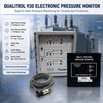 China Qualitrol 930 Electronic Pressure Monitor Transformer Pressure Monitor Rapid Pressure Rise Static Pressure Monitor for sale