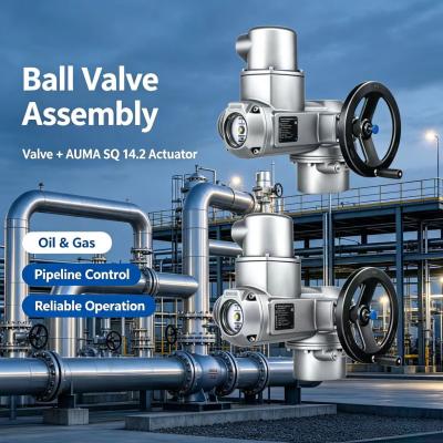 China High Quality AUMA SQ 14.2 Part-Turn Actuator 800-2400Nm 3-Phase AC Open-Close Valve Actuator IP68 for sale