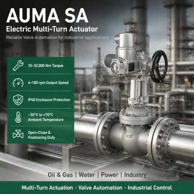 China AUMA SA Electric Multi Turn Valve Actuator Motorized Valve Actuator Industrial Valve Automation Gate Valve Actuator for sale