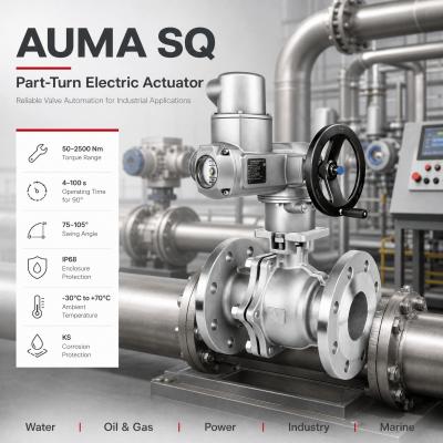 China AUMA SQ Electric Valve Actuator Part Turn Electric Actuator Electric Butterfly Valve Actuator Industrial Valve Actuator for sale