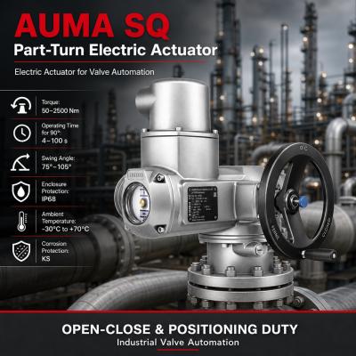 China AUMA SQ Electric Rotary Actuator Part Turn Valve Actuator Ball Valve Automation Industrial Electric Actuator for sale