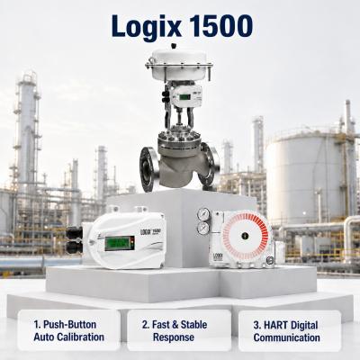 China Logix 1500 Intelligent HART Protocol Digital Valve Positioner 4 20mA IP67 Electro Pneumatic Flow Control Oil Chemical Industry for sale