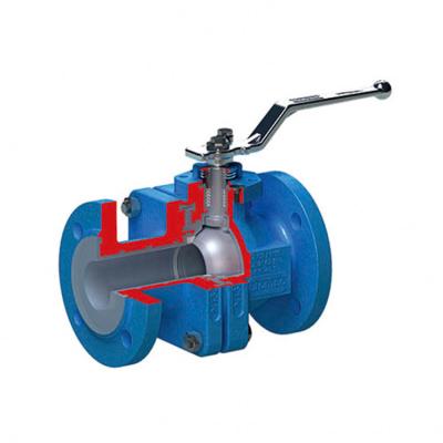 China Stainless Steel Lined Pneumatic Ball Valve PN 16 Class 150 Blue Color CE Certification for sale