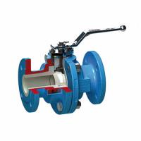 China Lined Pneumatic Speed Control Valve Blue Ball Valve Stainless Steel Material for sale