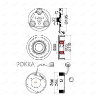 China POKKA air Compressor Clutch 7PK 12V NEW Car Ac Compressor Clutch for Nissan TIIDA Car for sale