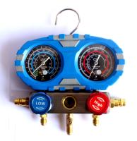 China POKKA NEK AC Manifold Gauge Set Refrigerant Charging Tool Auto R12 R-134a Charging Hose Set Manifold Gauge for sale