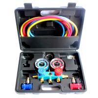 China POKKA NEK Manifold Gauge Set R134 With Charging Hose Universal Ac Manifold Gauge Set  R134a for Car for sale