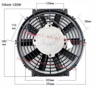 China POKKA 10inch 120W Auto Radiator Fan Auxiliary Fan for sale