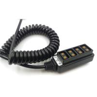 China Black D Tap Power Cable Spring Type 1 To 4 For ARRI Camera for sale