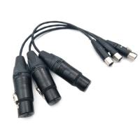 China Black 3 Pin Mini XLR Cable , XLR Female To Mini XLR Cable For Sound Devices 778T for sale