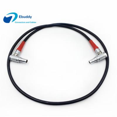 China 0.8M Length Follow Focus Cable LEMO Angled FHG 4 Pin To 4 Pin for sale