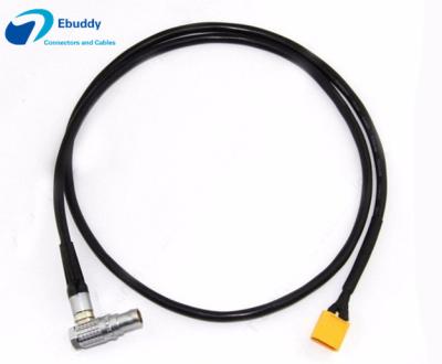 China 12V DC Red Epic Power Cable Male XT60 To LEMO Right Angle Female 6 Pin for sale