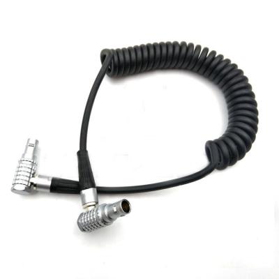 China Elbow Follow Focus Cable LEMO 2 Pin To LEMO 2 Pin Plug For Video Transmission for sale