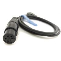 China Flexible 4 Pin XLR To Dtap Cable Straight Type For Camera Monitor for sale