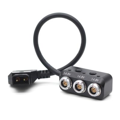 China 15CM D Tap Power Cable To RS 3 Pin Female For Fischer Camera for sale