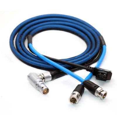 China 1 Meter Amira Power Cable Lemo 8 Pin To D Tap For Combine Canare BNC SDI Video for sale