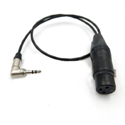 China 60cm Length Red Epic Power Cable XLR 3 Pin Female To Jack 3.5mm for sale