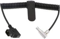 China Spring D Tap Power Cable Right Angle Lemo 2 Pin For Teradek ARRI for sale