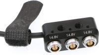 China OD 4mm D Tap Power Cable , 2 Pin Lemo To Dtap Splitter For ARRI Cameras for sale