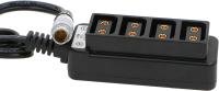 China 3.5mm OD Arri Power Cable Fischer 3 Pin RS To 4 Port D Tap For Cameras for sale